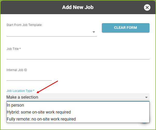 Job Location Type - Remote and Hybrid