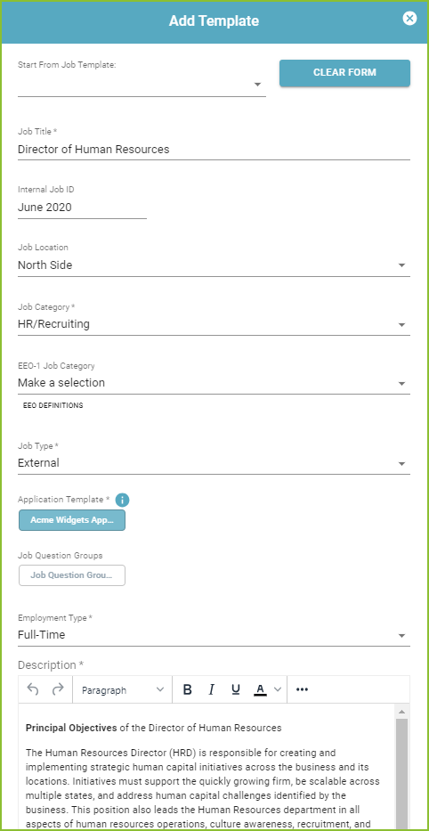 Create a Job Template from a Job